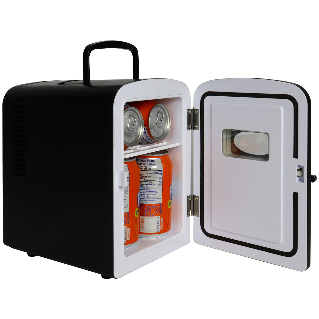Koolatron Retro Portable Mini Fridge | 4 Liter | Black